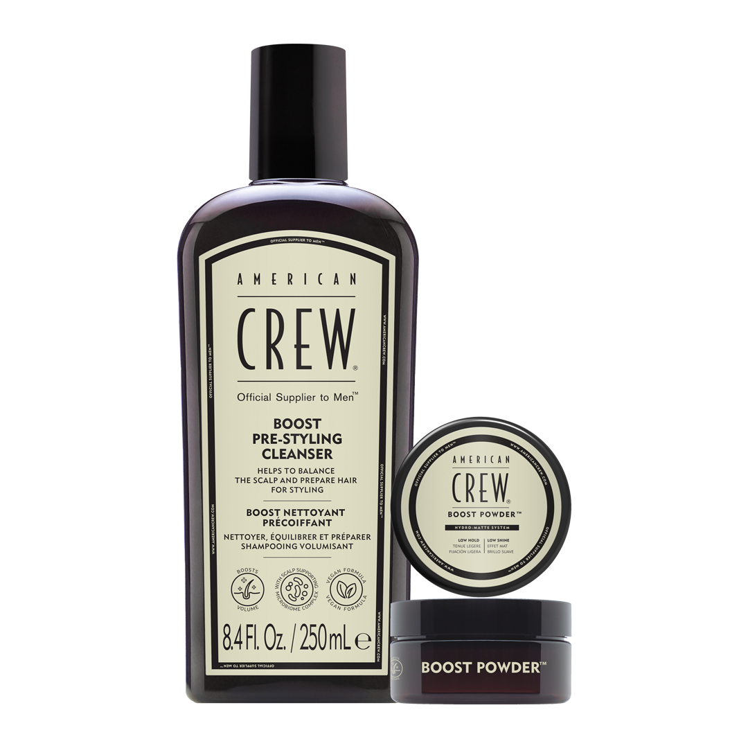 Set Boost Pre-Styler Shampoo + Boost Powder – American Crew Chile